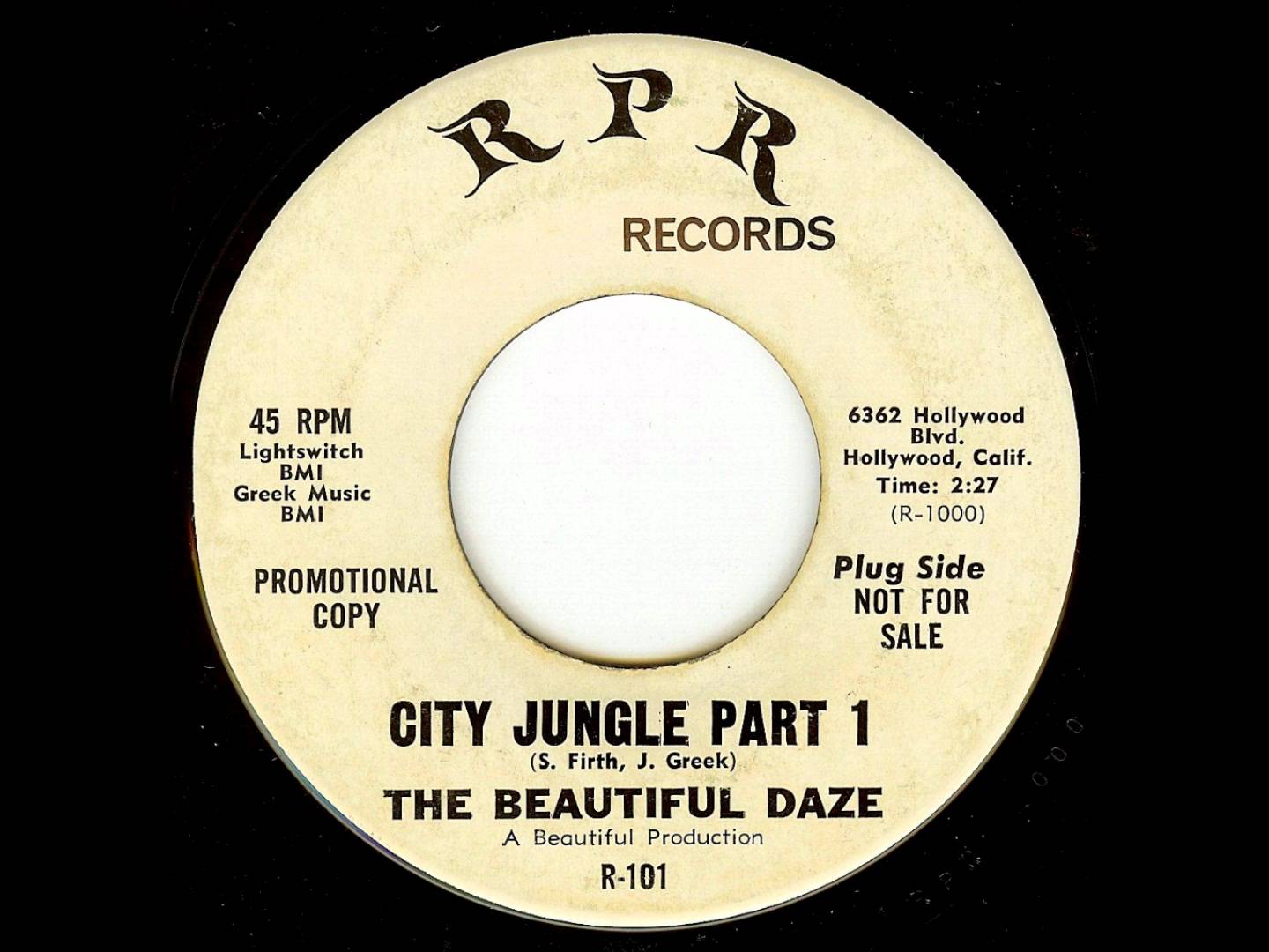 The Beautiful Daze - City Jungle {1967} - Pie in the sky